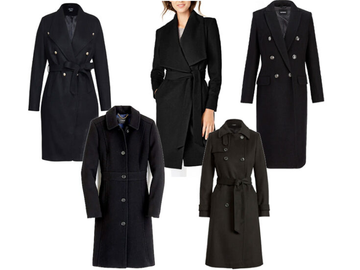5 Classic Black Wool Coats